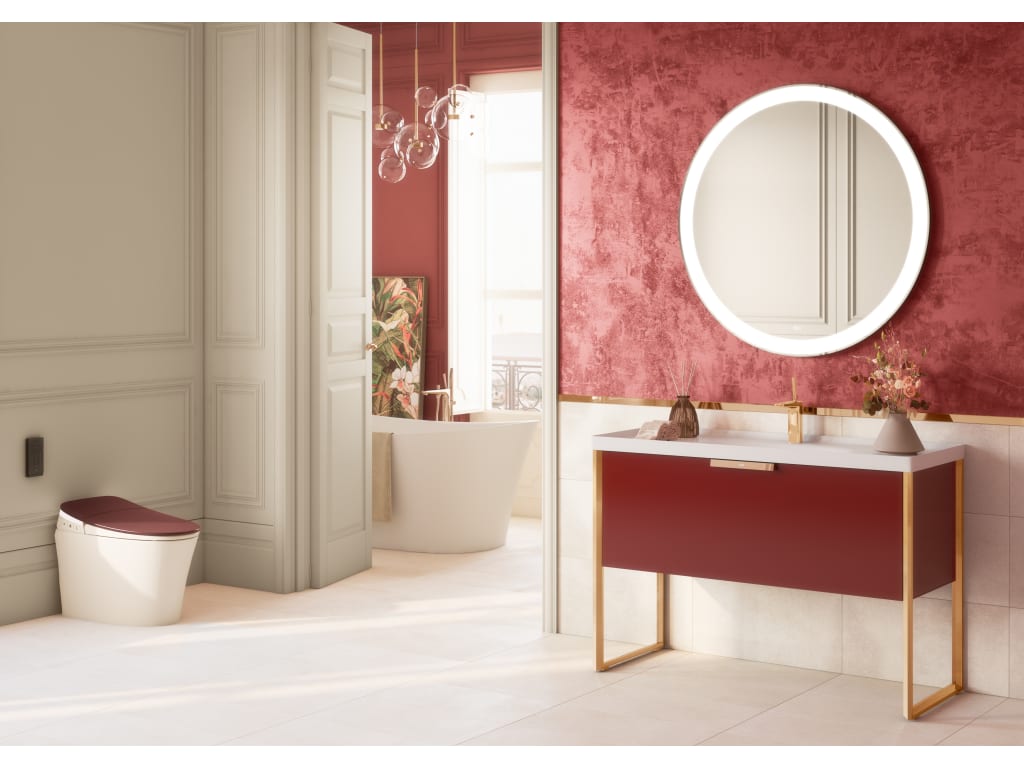 ROCA KHROMA 淨萃石盆櫃組-赫彩紅(90/120cm) - 鑫金豪 SINJINHAO